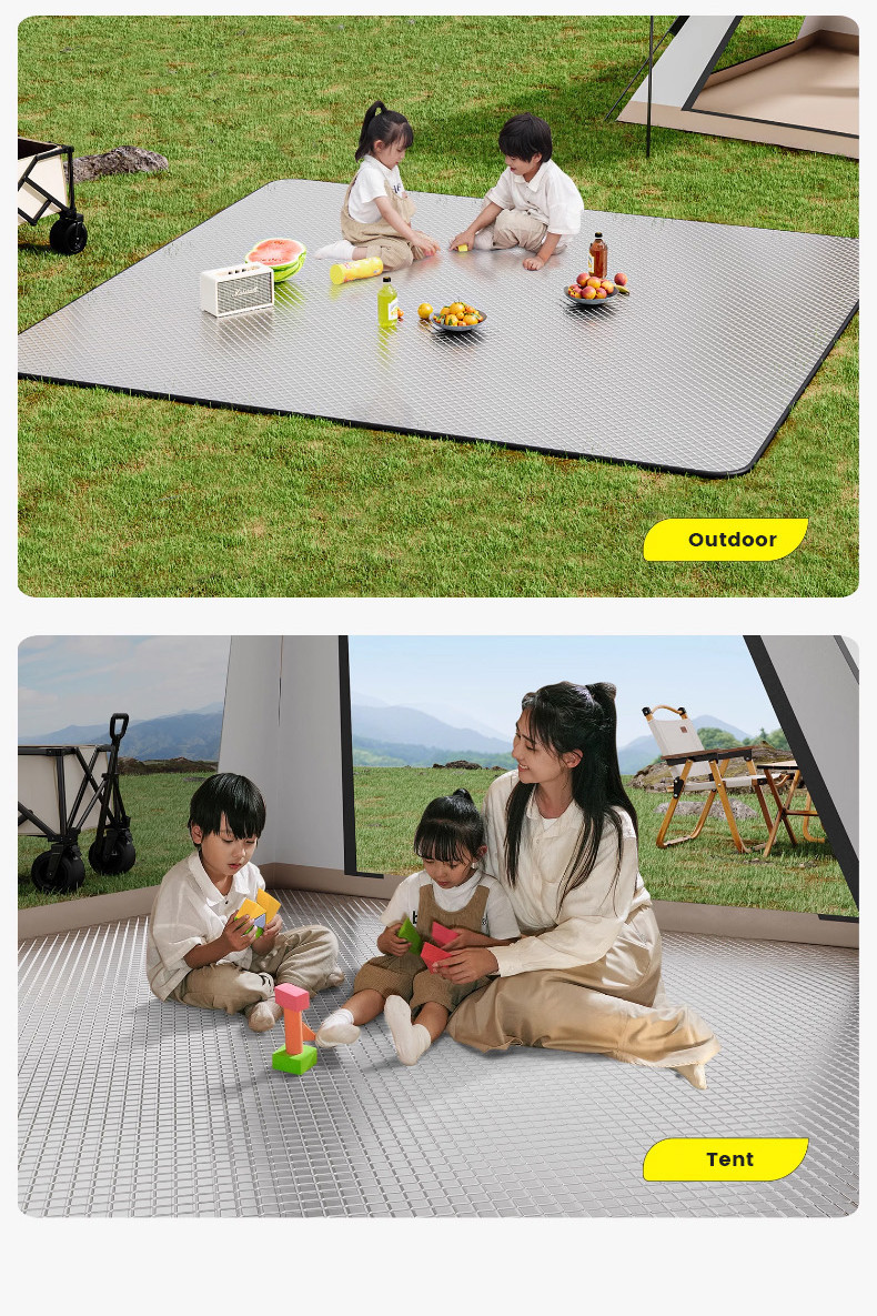 Outdoor Double-sided Aluminium Moisture Proof Mat Portable Camping ...