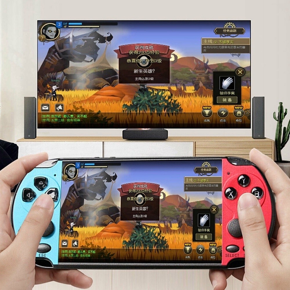 New Version 2025 X7 Plus LCD PSP Double Rocker Handheld Game Console ...
