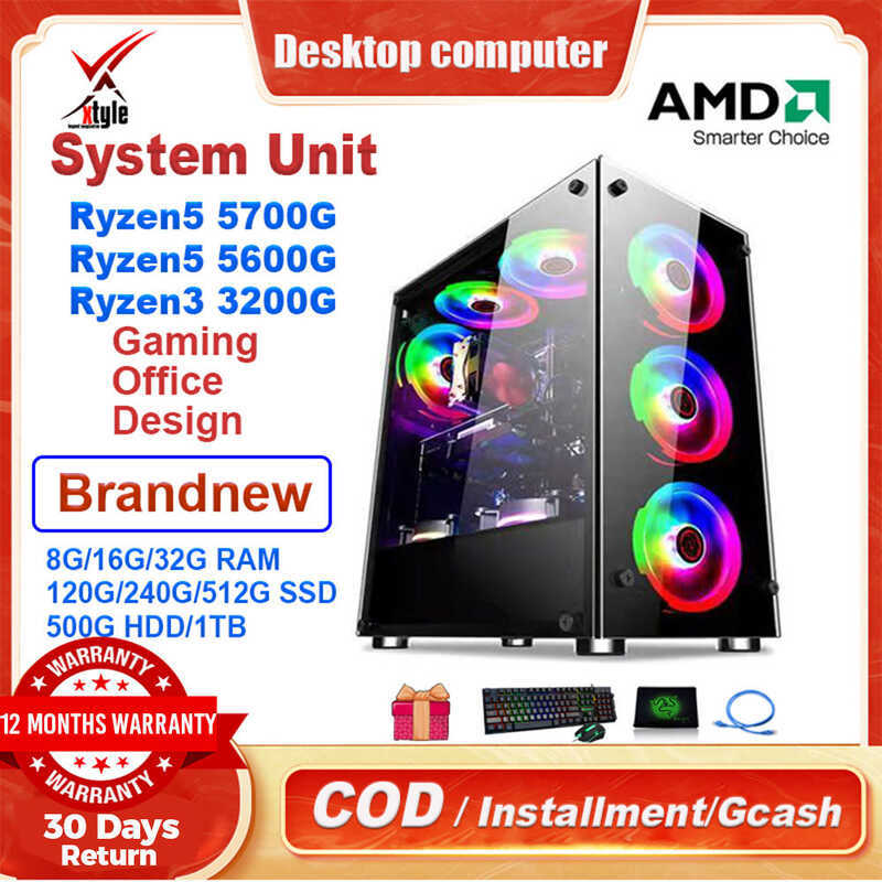 CPU Unit Only AMD Ryzen 5 5600G PC Ryzen3 3200G with DDR4 16GB RAM ...