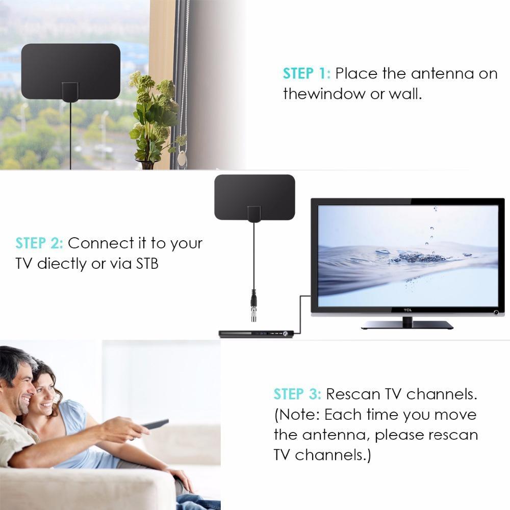 5M Super signal Hd Digital Indoor Amplified Tv Signal Receiver Antenna ...