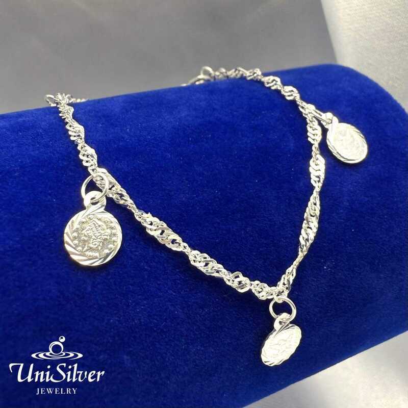 Unisilver 925 Sterling Silver Medallion Charm Kids/Baby Bracelet BB153 ...