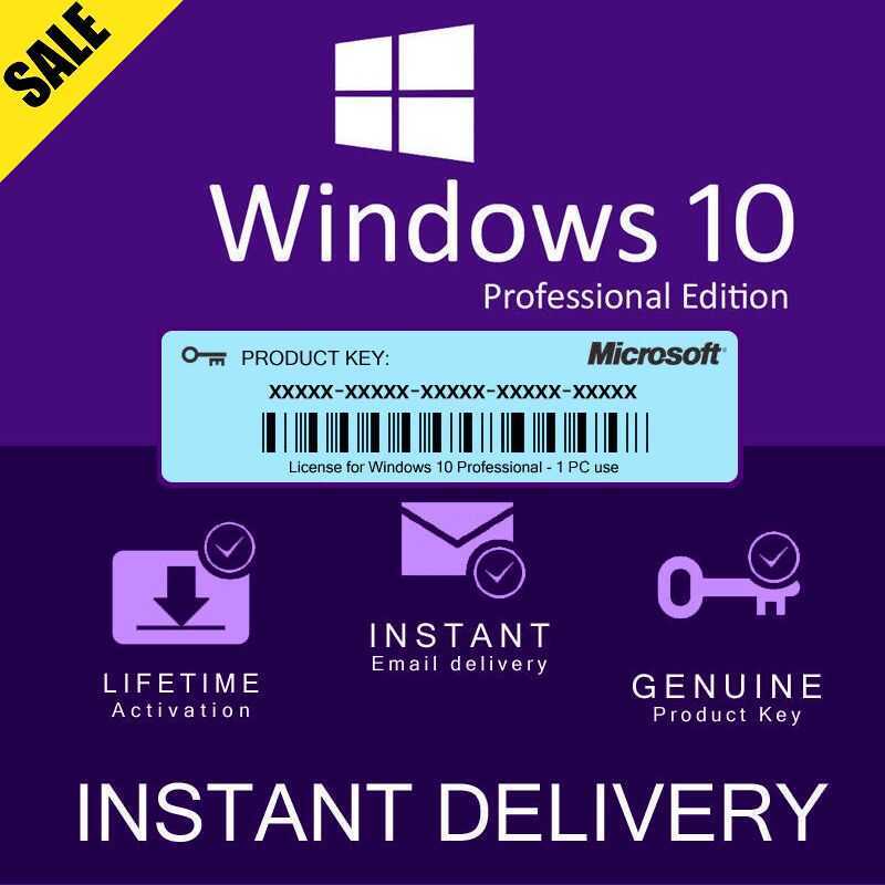 Windows 10 Pro Product Key/ Activation Key / Genuine Permanent License ...
