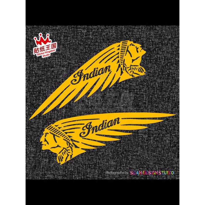 Indian Harley Motorcycle Tank Sticker Modified Car Sticker Retro Car ...
