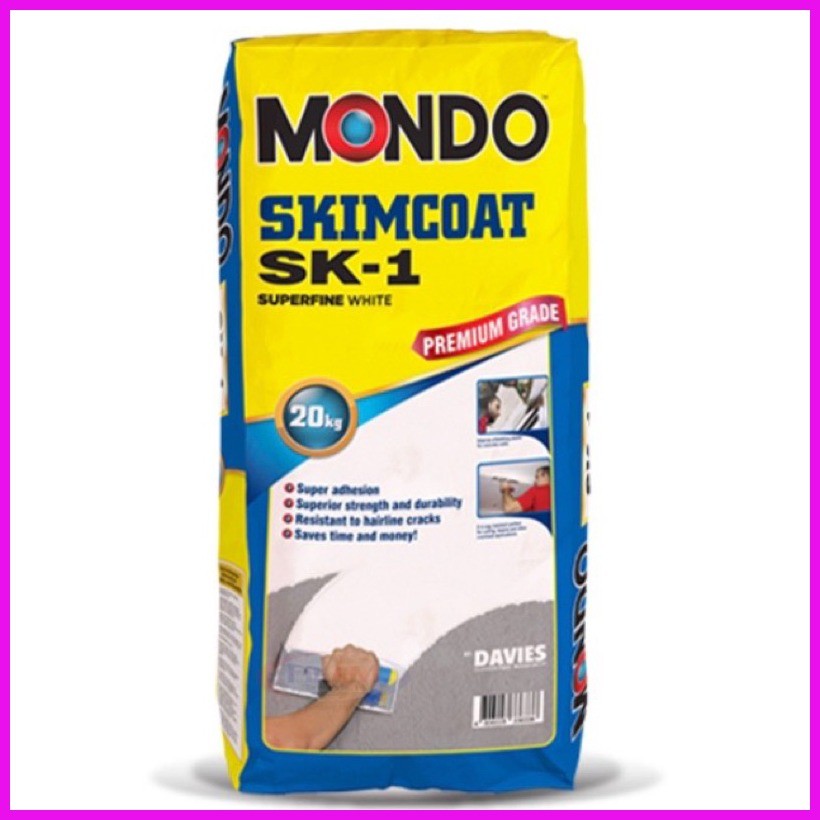 Davies SK-1 Mondo Skimcoat Superfine White Powder 1KG | Shopee Philippines