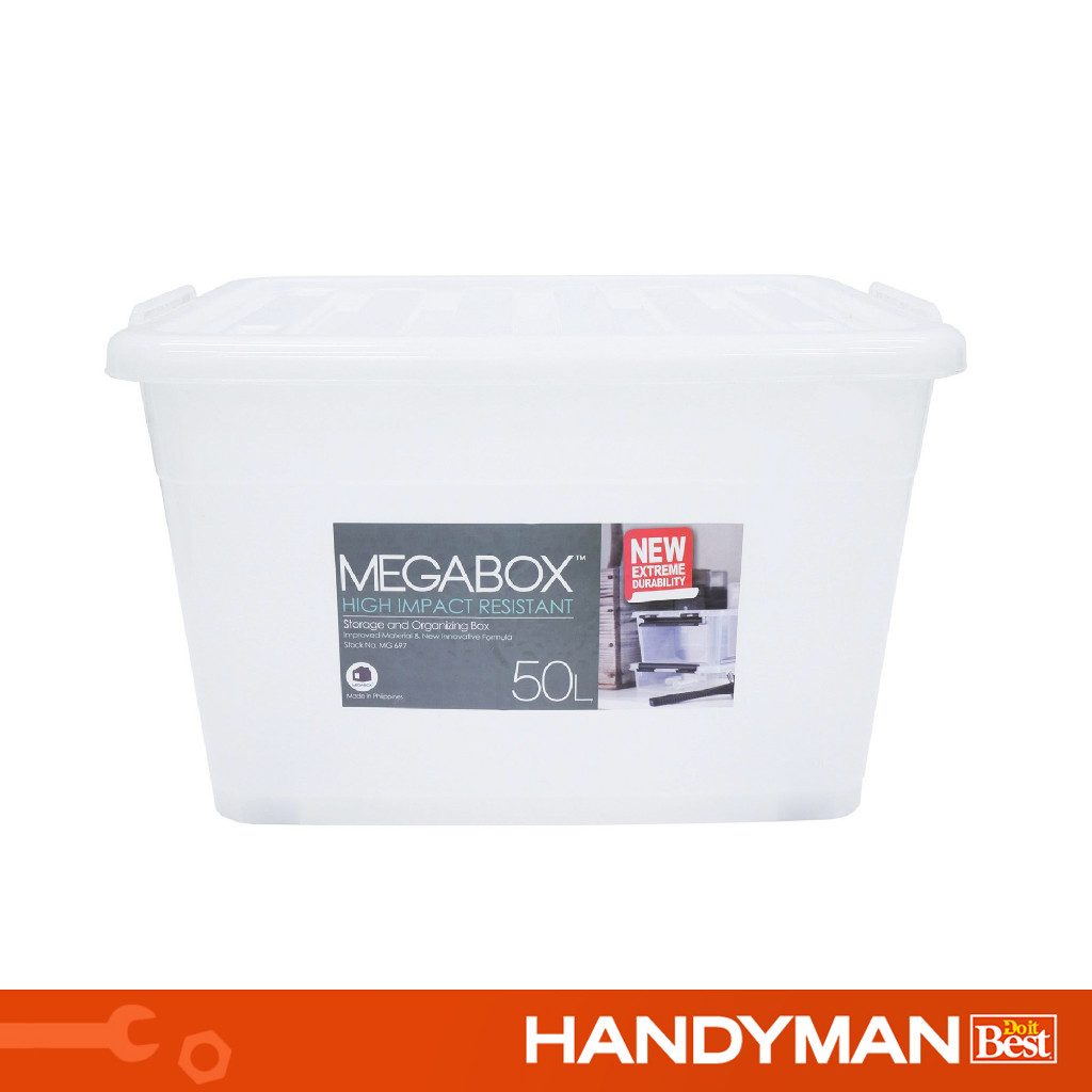 Megabox High Impact Storage Box 50L, Clear (MG-697) | Shopee Philippines