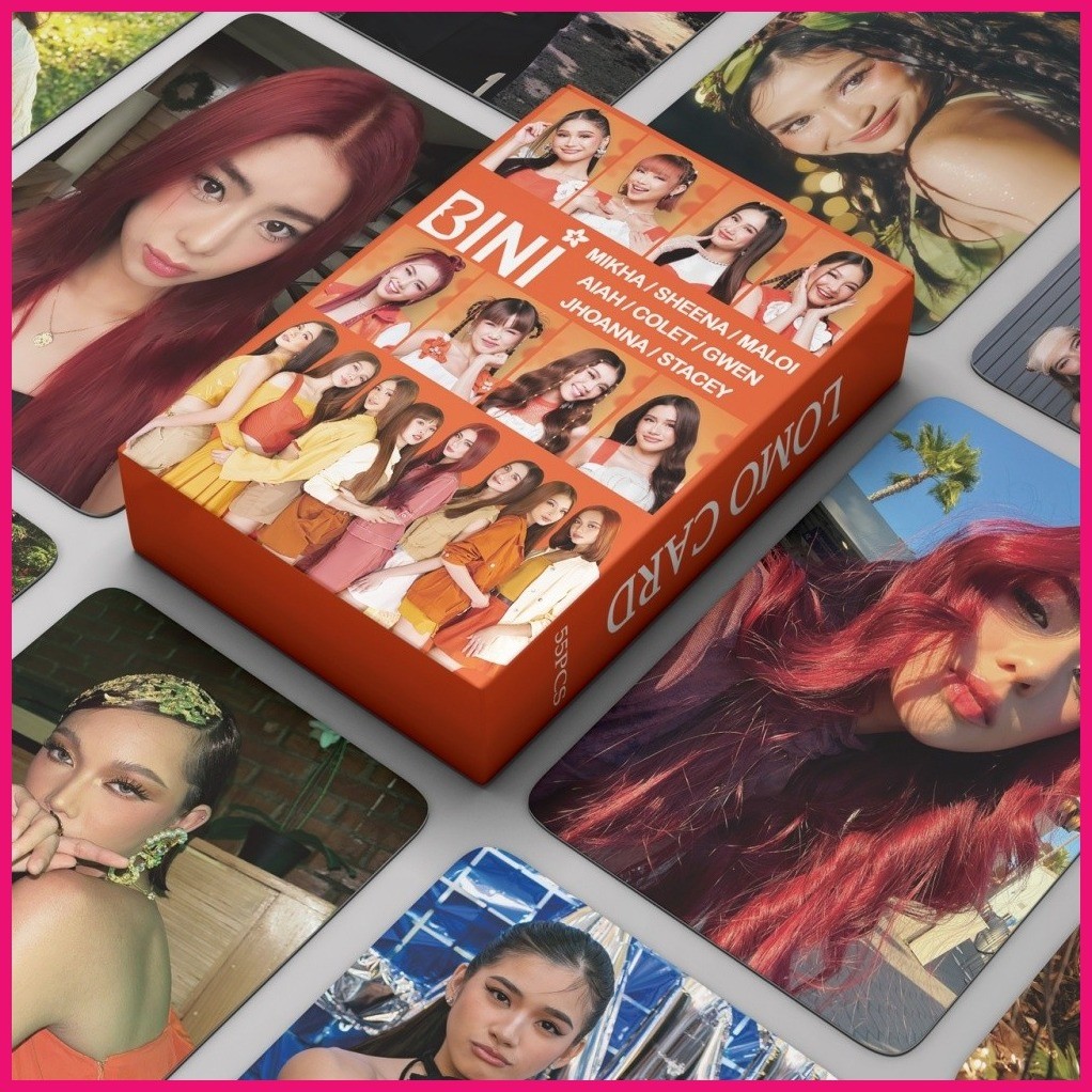 55Pcs/Box BINI Photocards Talarawan Jollibee LOMO Card Bini Idol ...