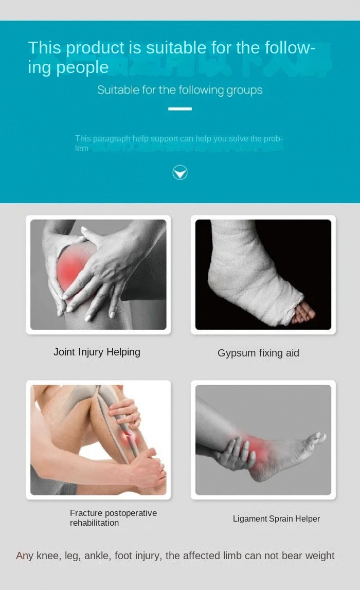 Fracture Walking Aid Armpit Crutch Single Leg Support Foot Suspension ...