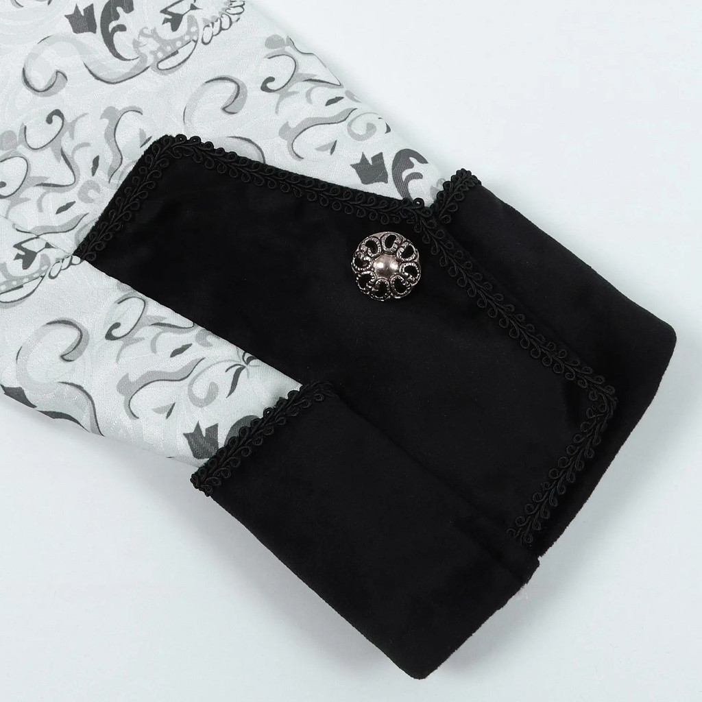 Medieval Men's Coats Floral Printed Fashionable Steampunk Uniforms ...