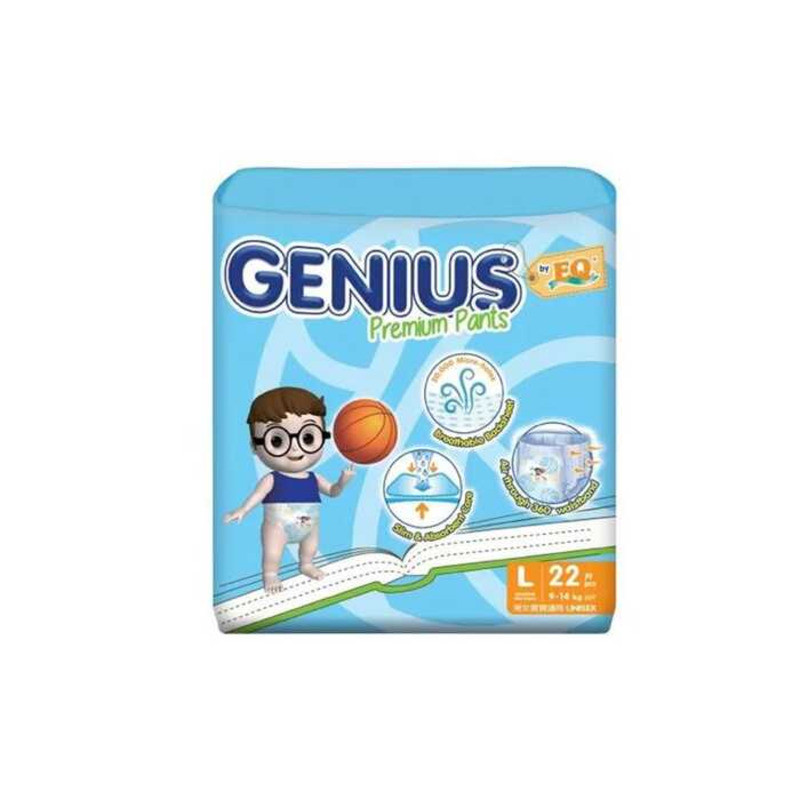Genius Travel Pack Large (9-14 Kg) - 22 Pcs X 1 Pack (22 Pcs) Diaper ...