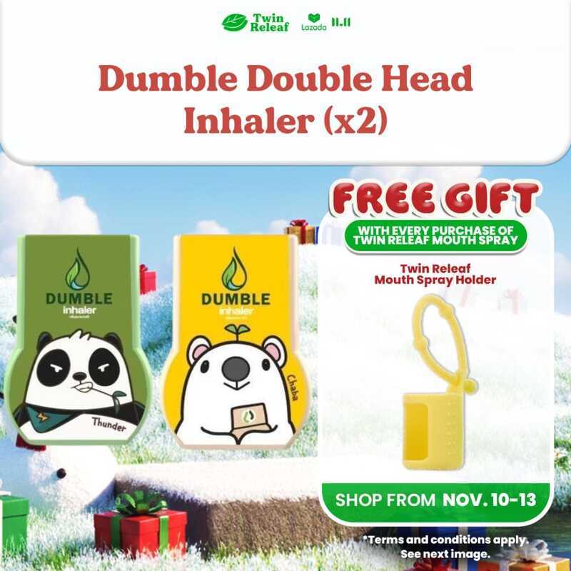 Twin Releaf Dumble Double Head Inhaler X2 [Soothing Vapors, Relieves ...