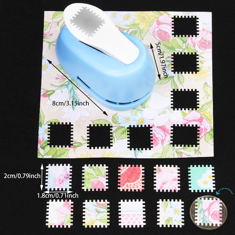 1PC Craft Punch Stamp Shape Embossing Machine Round Hole Punch Toothed ...