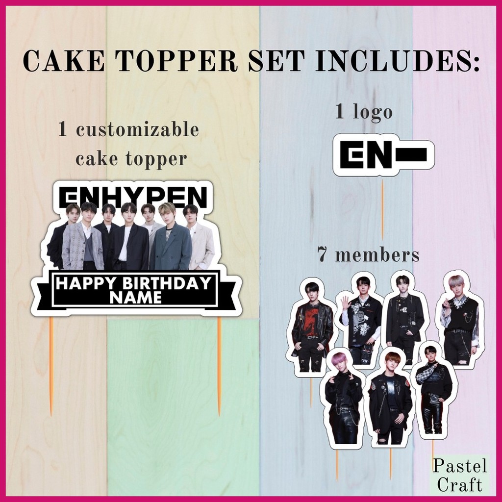 Enhypen Customized Cake Topper for Birthday Party / Events ...