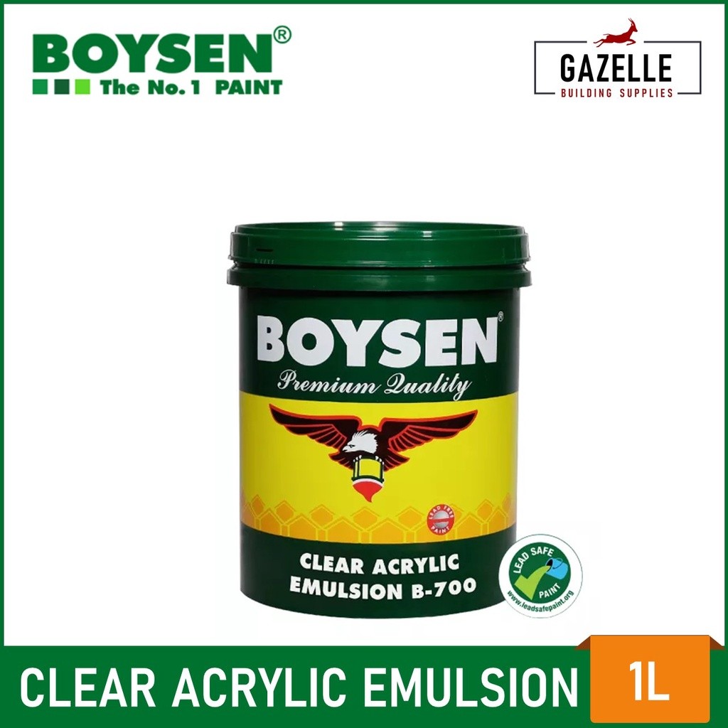 BOYSEN Clear Gloss Acrylic Emulsion B700 - 1L | Shopee Philippines