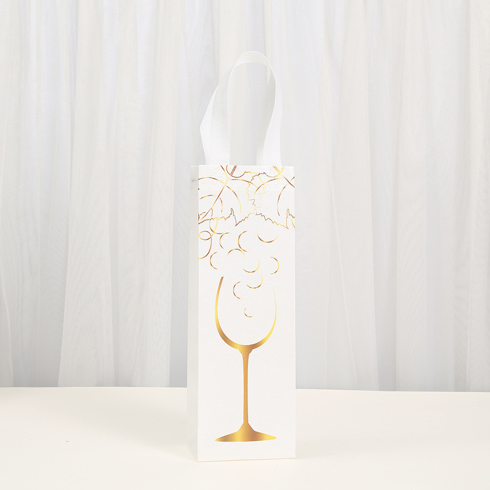 12pcs Red wine single pack thickened bag wine nonwoven packaging bag ...