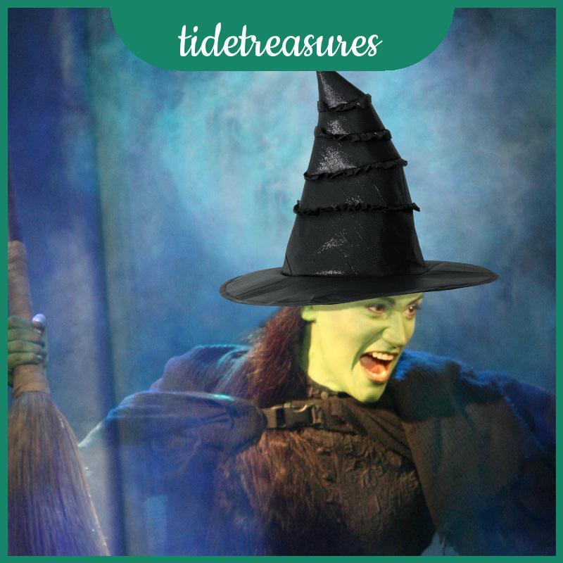 Halloween Hat Witch With Fabric And Ruffled Lace For Parties Cosplay ...