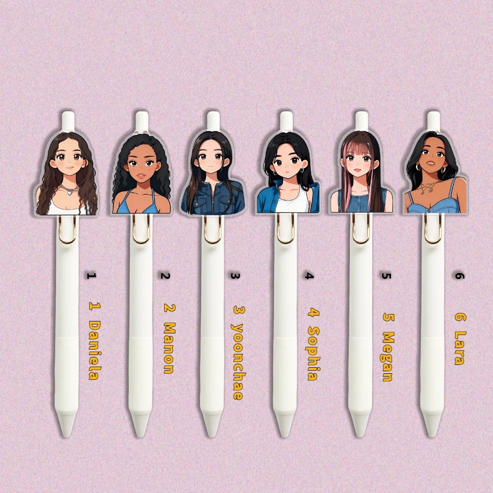Kpop Idol KATSEYE MANON Press-button MEGAN Pen DANIELA Student ...