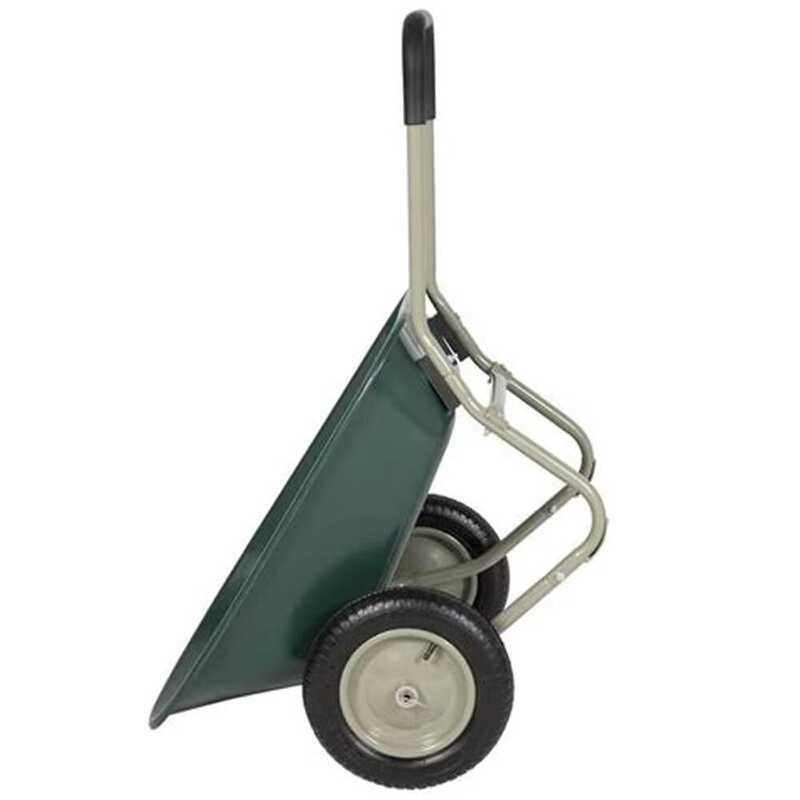 Cheap Price European Style 5 Cuft Yard Cart Dual-Wheel Plastic ...