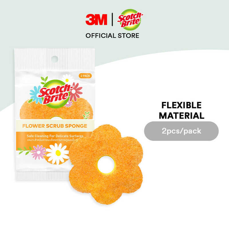 3M™ Scotch Brite® Flower Sponges 2Pcs/Pack A2d | Shopee Philippines