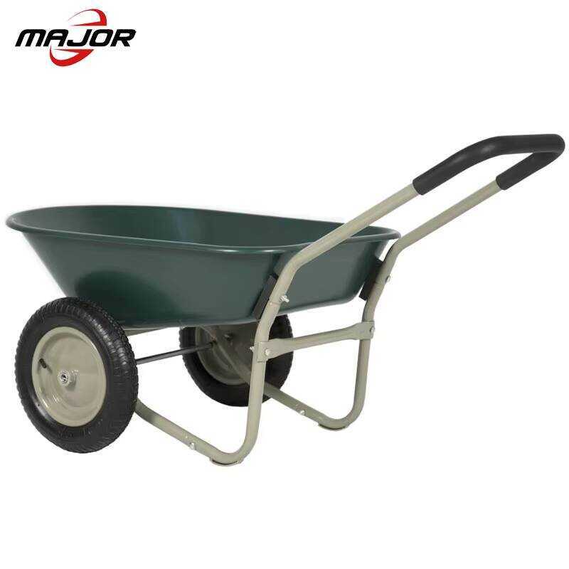 Cheap Price European Style 5 Cuft Yard Cart Dual-Wheel Plastic ...
