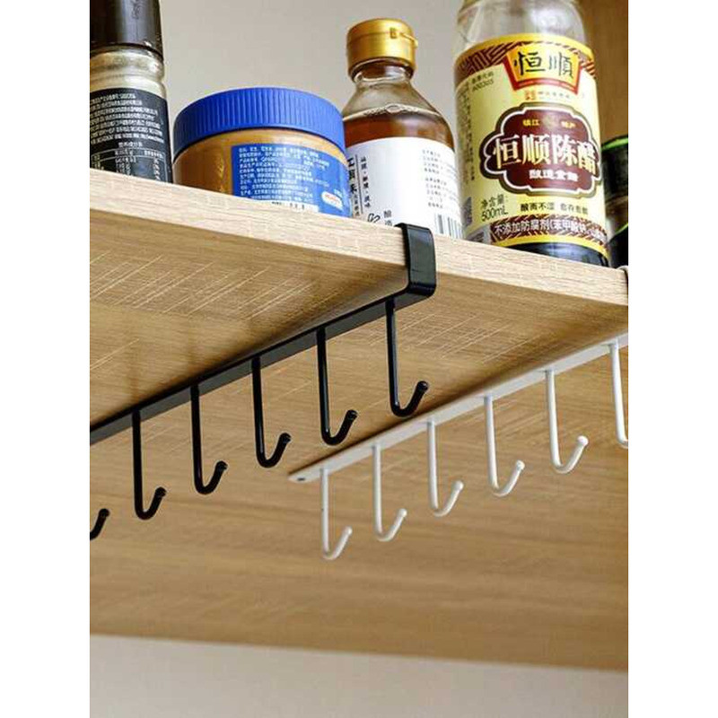 Kitchen Storage No-Drill Cloth Rack Spatula Spoon Hanger Cup Cabinet ...