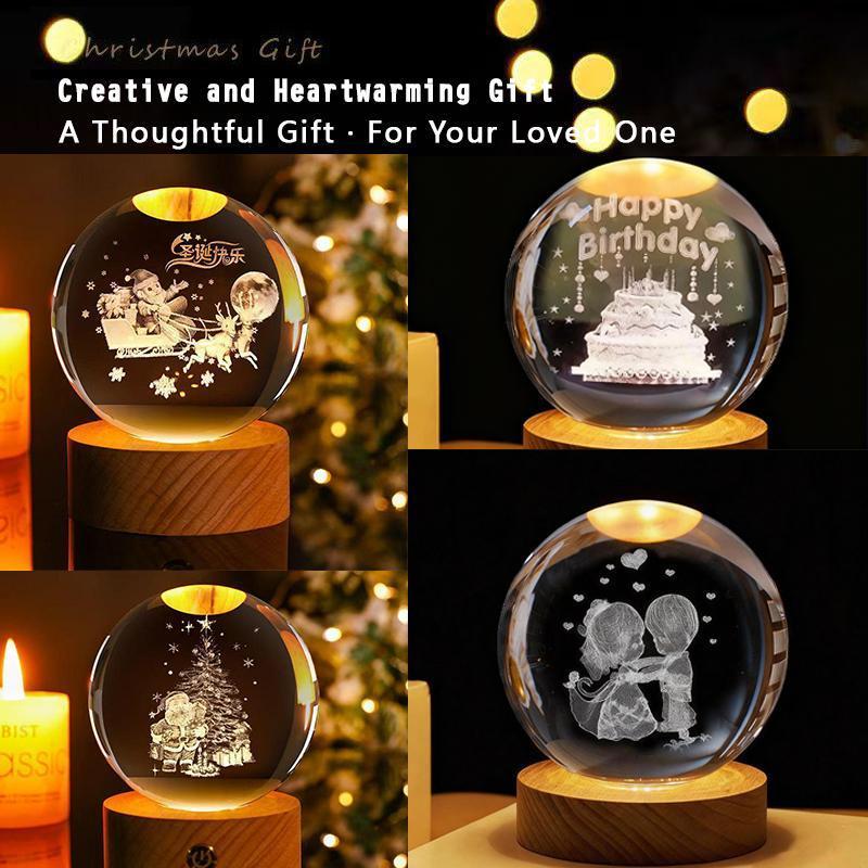 3D Crystal Ball with Glowing Light - Perfect Birthday and Couple Gift ...