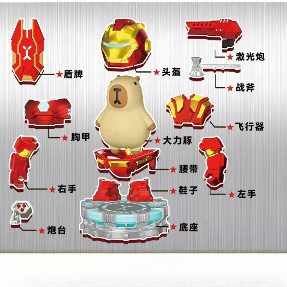 [Genuine]2026New Magnetic Iron Man Capybara Doll 3d Printer Capybara ...