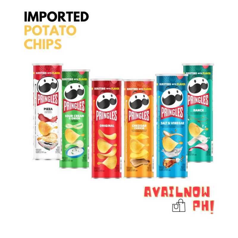Pringles Original Potato Chips Sourcream, Cheddar Cheese, Ranch, Salt ...