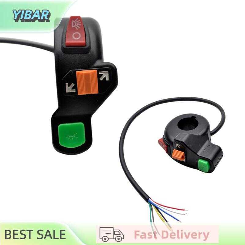 YIBAR Universal 7/8'' Motorcycle ATV Bike Horn Start On Off Button Kill ...