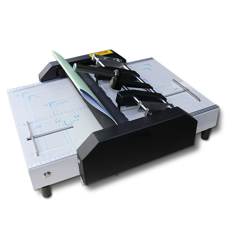 A3 electric folding machine,saddle stitch binding machine,paper book ...