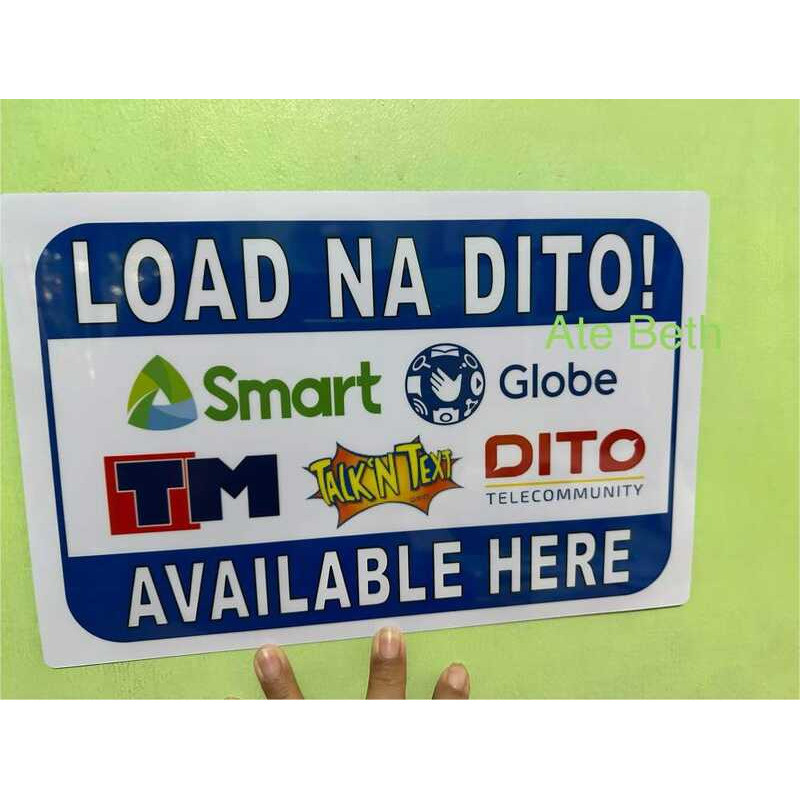 Product image Load Na Dito Smart Globe Signage PVC A4 Size 9F1