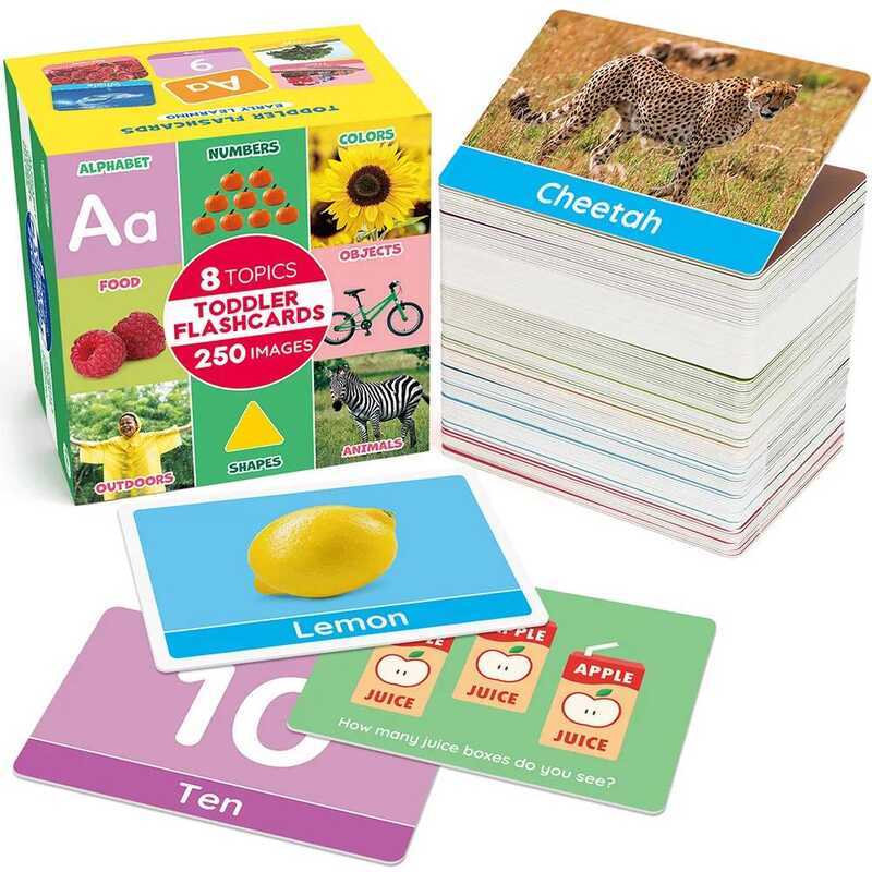 Flash Cards For Toddlers, Double-Sided Eduional Flashcards, Alphabet ...