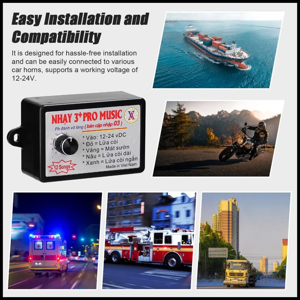 COD 12v24v Universal Nhay 3 Pro Music Rapid Relay For Truck Car Motor ...