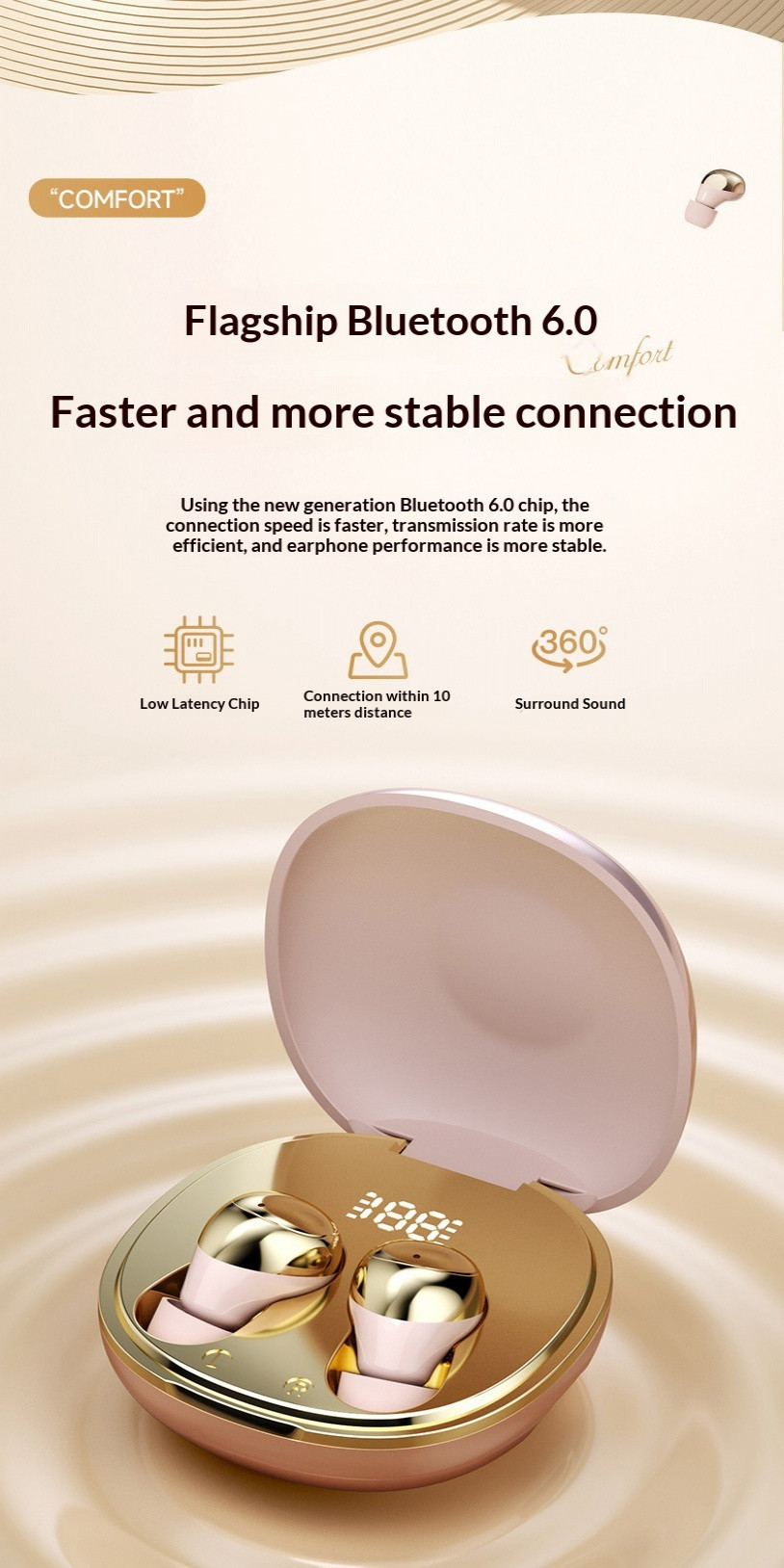 TWS Bluetooth earphones wireless in ear new ultra long design | Shopee ...