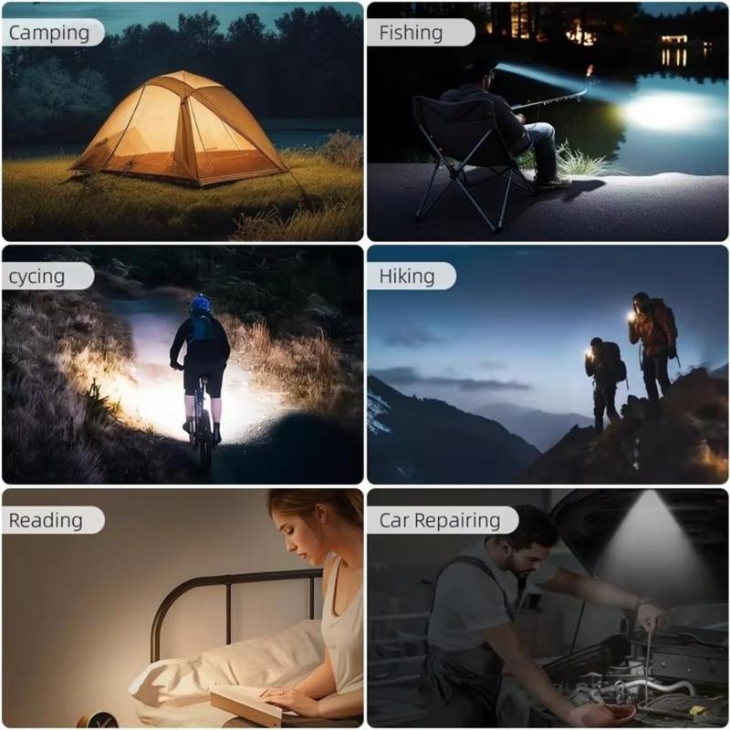 Multi Functional EDC Flashlight Slim Rechargeable Torch Tactical Switch ...