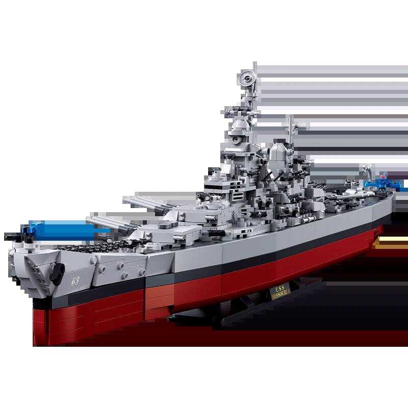 Series Sluban Building Blocks US Navy WWII Ships Bricks Battleships USS ...