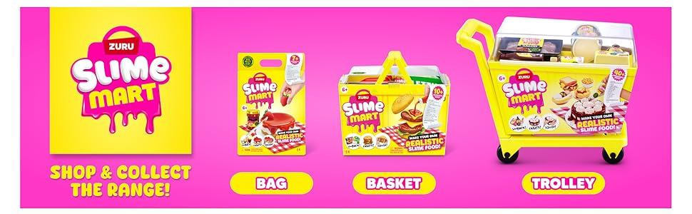 ZURU Slime Mart Fidget Toys DIY Make Your Own Mini Food Pizza Burger ...