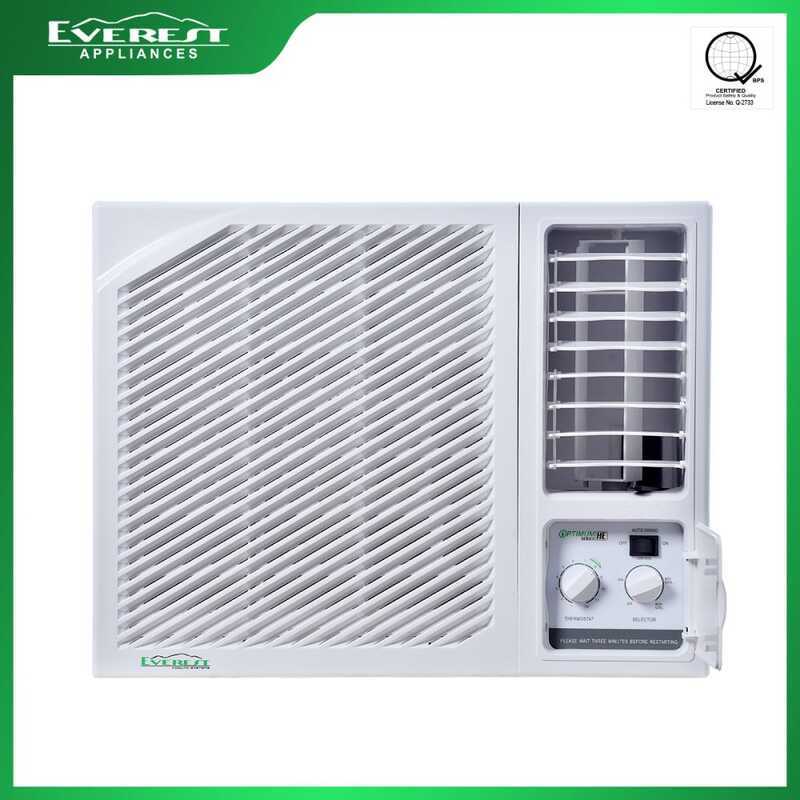 EVEREST 1.5HP Non-Inverter Window Type Manual Conditioner Rapid Cooling ...