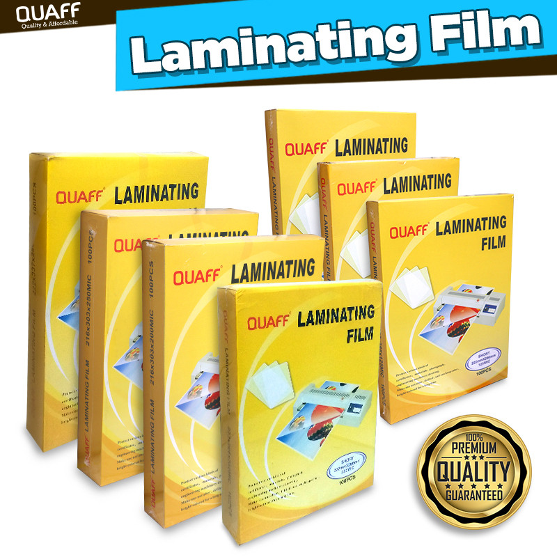 QUAFF Laminating Film A4 Size 125mic 250mic & 200mic - 100sheets per ...