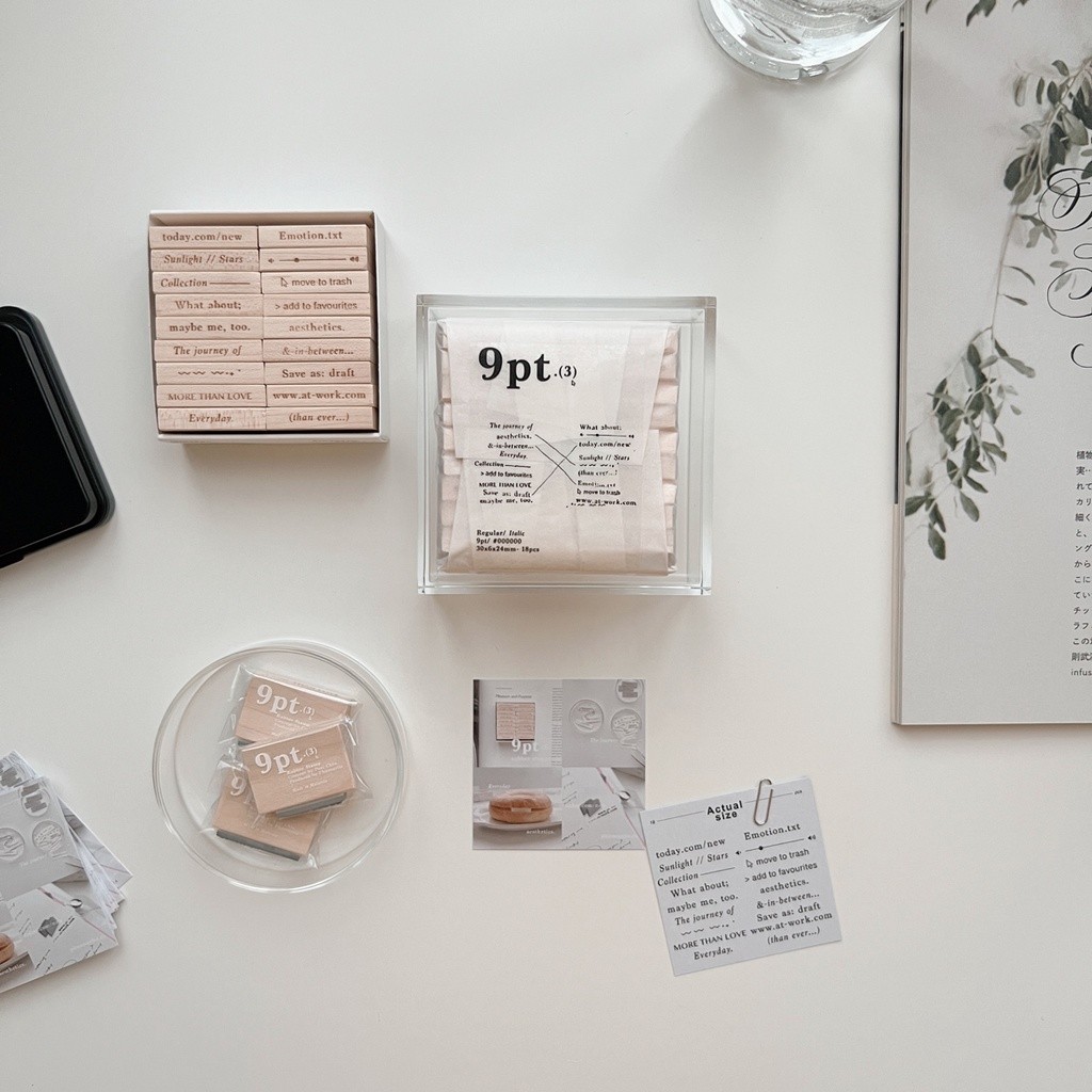 PC - 9pt (3) Tiny Text Rubber Stamps [18 options] | Shopee Philippines