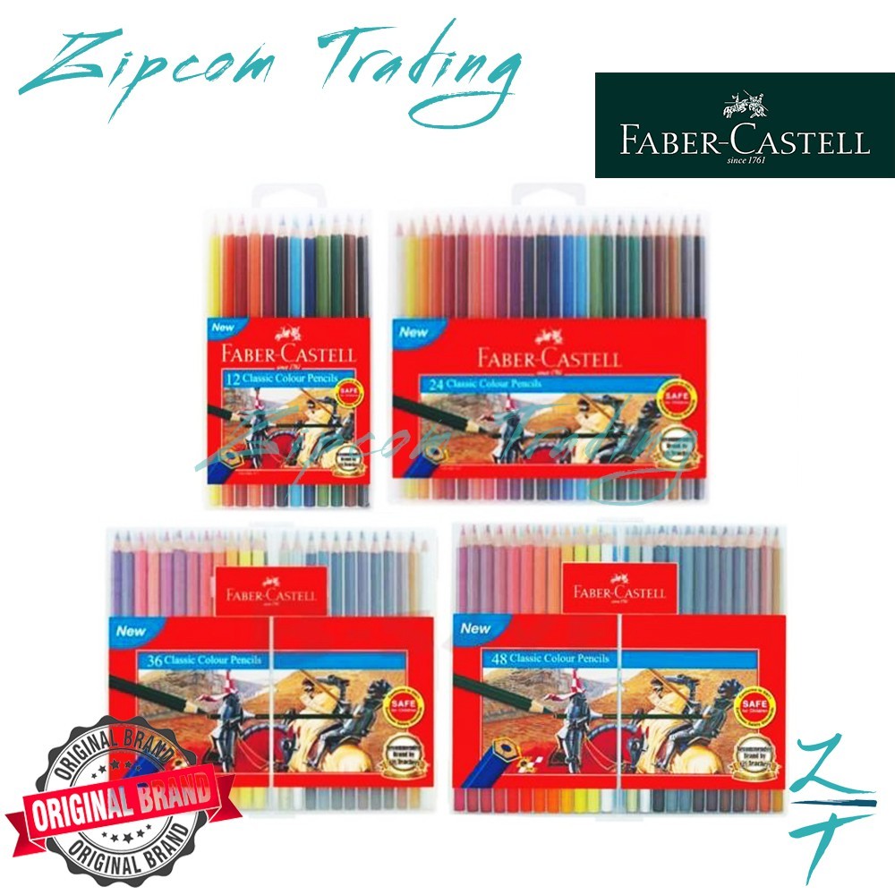 Faber Castell Classic Colour Pencil In Slim Flexi Case (12s/24s/36s/48s ...
