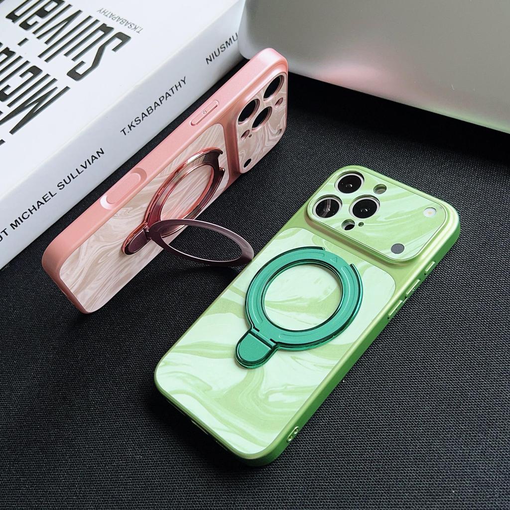 FOZU [Magnetic Stand] Luxury Armored Snow Mountain Texture Phone Case ...