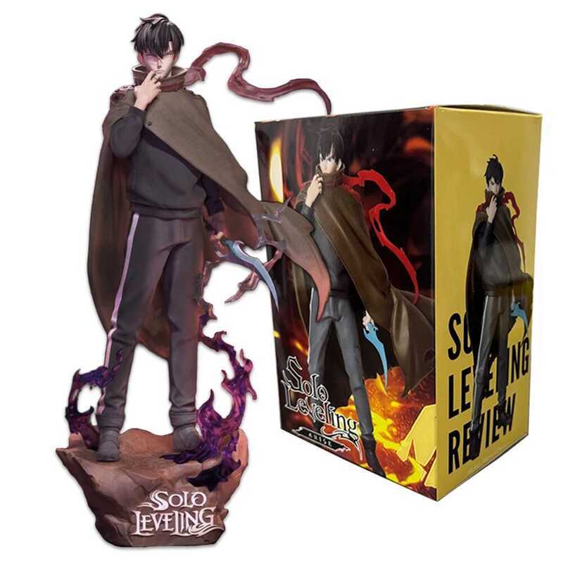21Cm Anime Solo Leveling Figure Sung Jin Woo Cloak Animated Edition ...