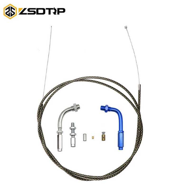A A ZSDTRP 190Cm Throttle Cable Nylon Braided Pipe With 90° Accelerator ...