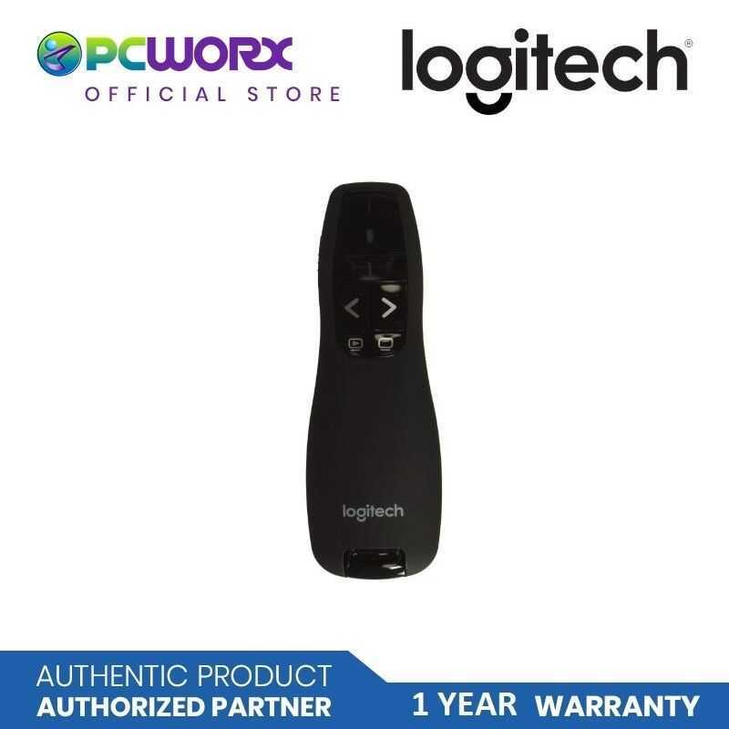 Logitech R400 Red Laser Pointer Wireless Presenter Receiver Remote ...