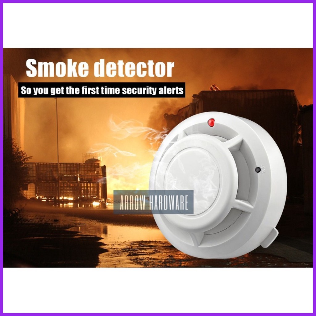 ⊙ Dragon 【Free Battery】 Photoelectric Sensitive Sensor Smoke Detector ...