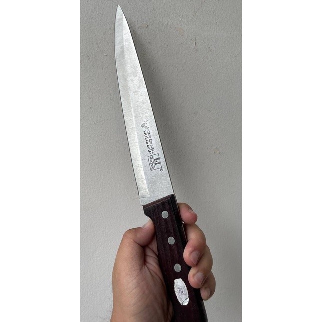 3MM Thickness Solid 9" Inches Kitchen Knife Stainless Steel | Paper Cut ...