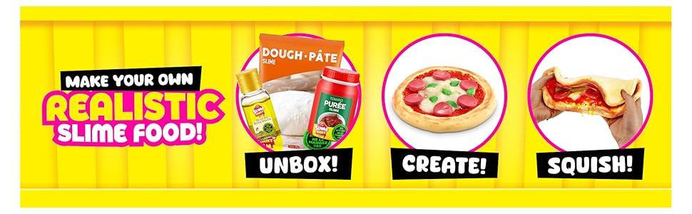 ZURU Slime Mart Fidget Toys DIY Make Your Own Mini Food Pizza Burger ...