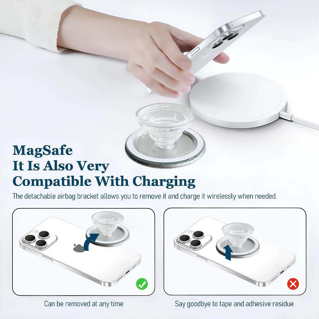 Magnetic Safe Ring Folding Phone Holder Detachable Finger Expanding ...