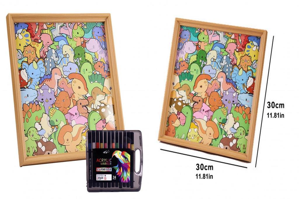 Irregular Piece Puzzle Diy Wooden Puzzle Kit Diy Dinosaur Wooden ...