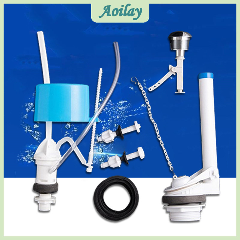 Toilet Flush Set Toilet Water Tank Fittings Lever Flush/Single Push ...